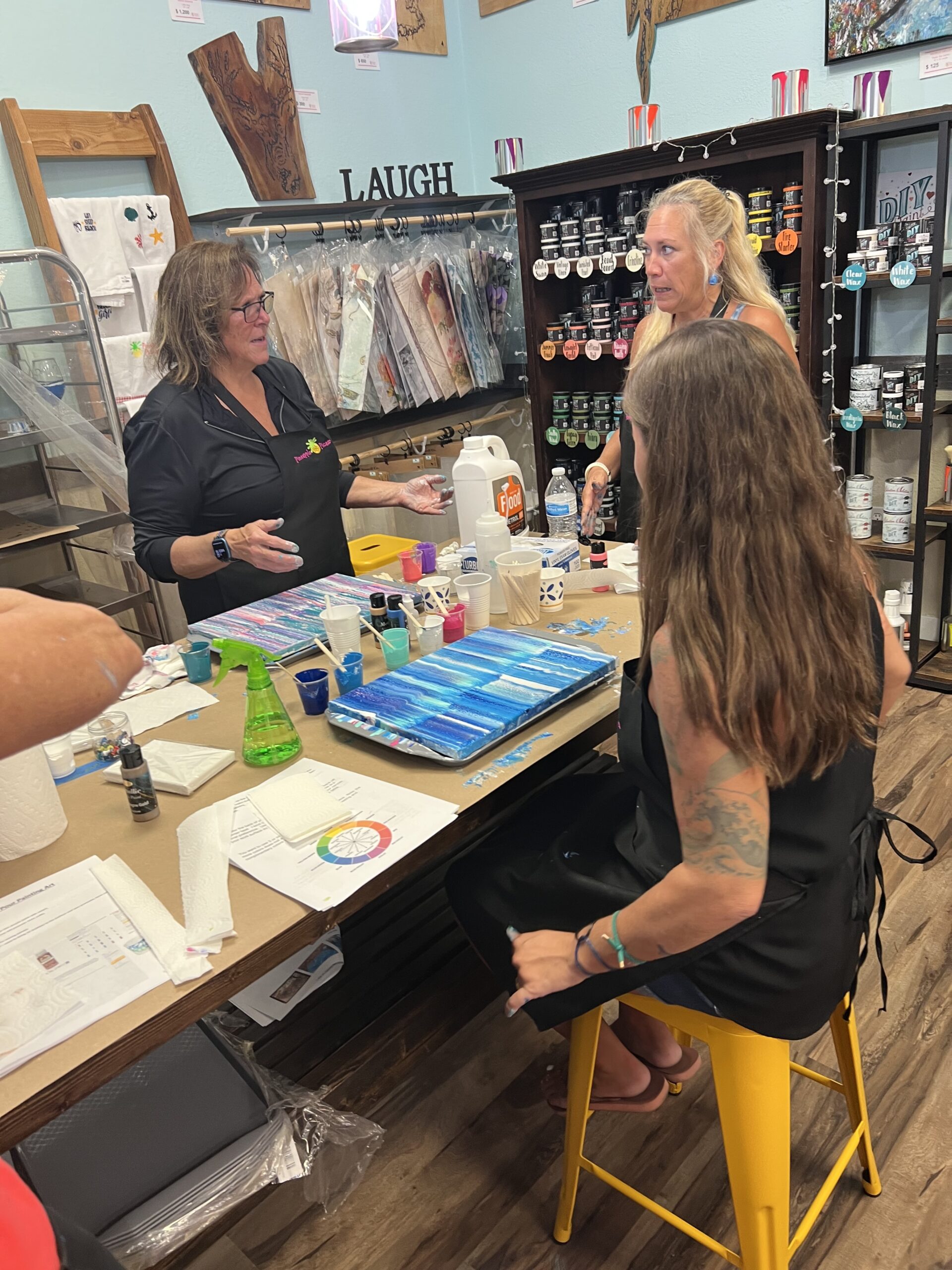 Class - Fluid Art Series 1: Flip Cup/Dirty Pour with Michele - As seen on ABC7! - Pineapple Picasso