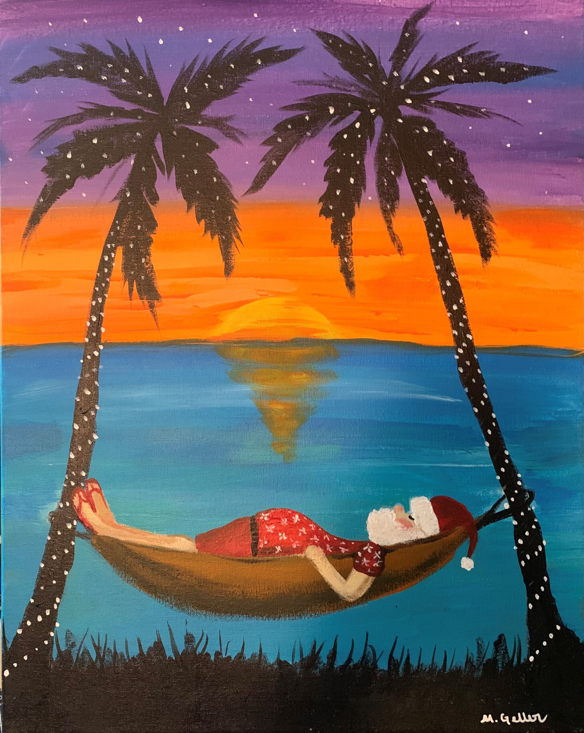 Class: Tropical Santa Painting with Michele - Pineapple Picasso