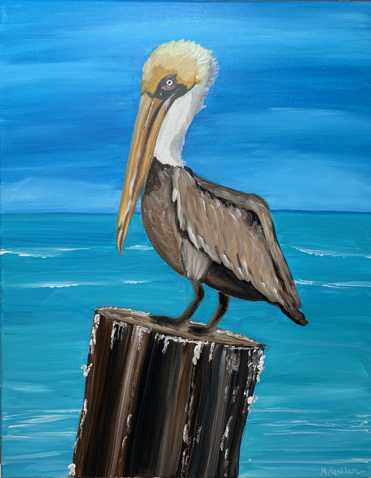 Class: Pelican Paint and Sip with Michele - Pineapple Picasso