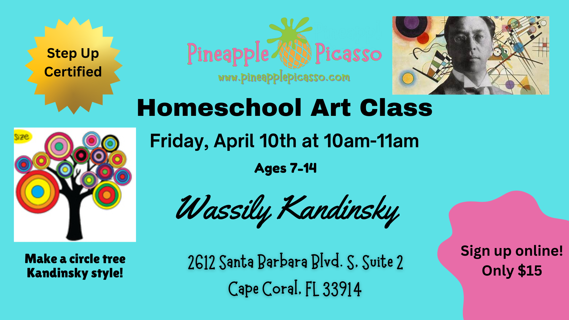 Homeschool Art Class - Wassily Kandinsky - Pineapple Picasso